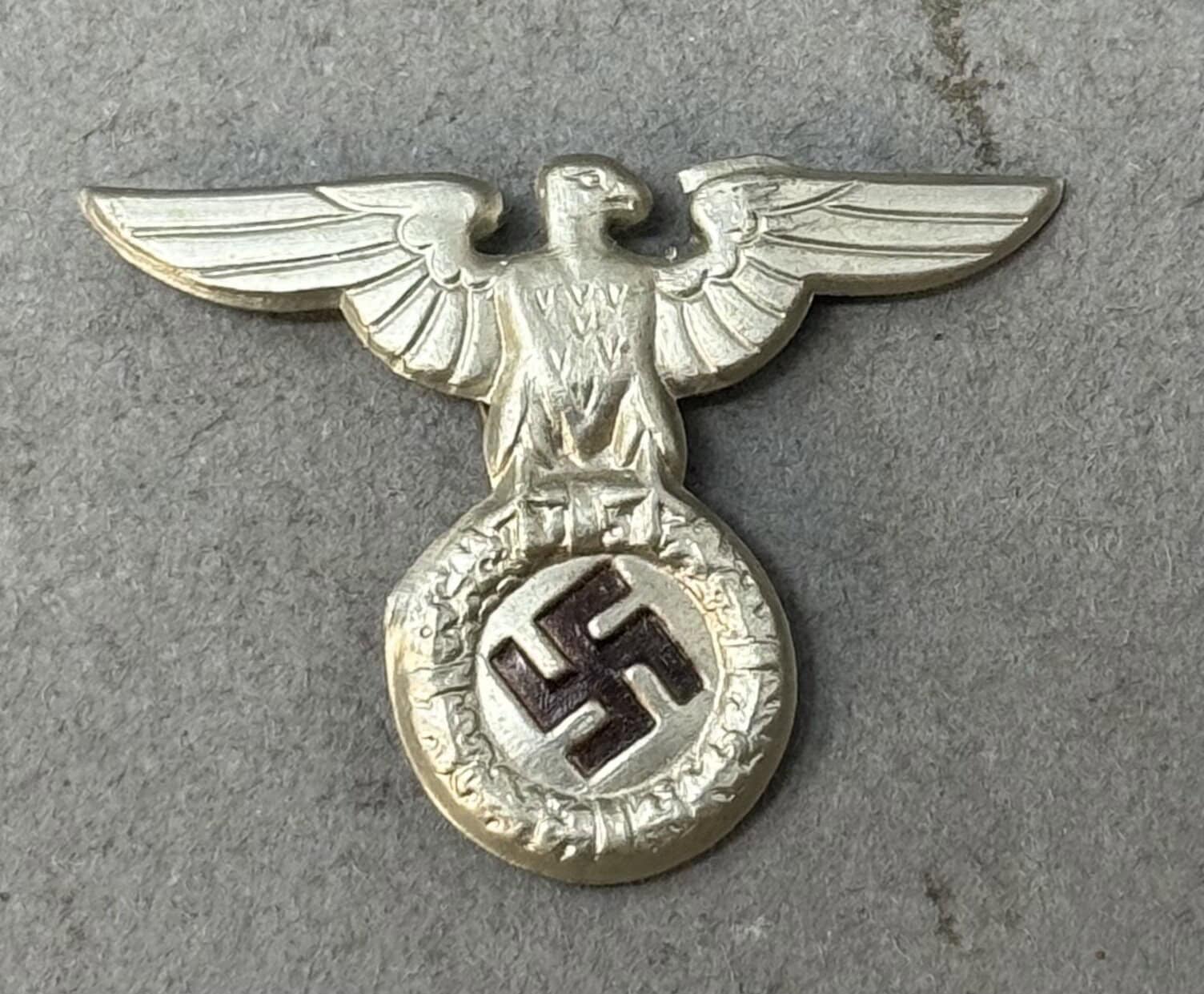 Museum Certified 1934 NSDAP/SS Cap Eagle (Mützenadler)