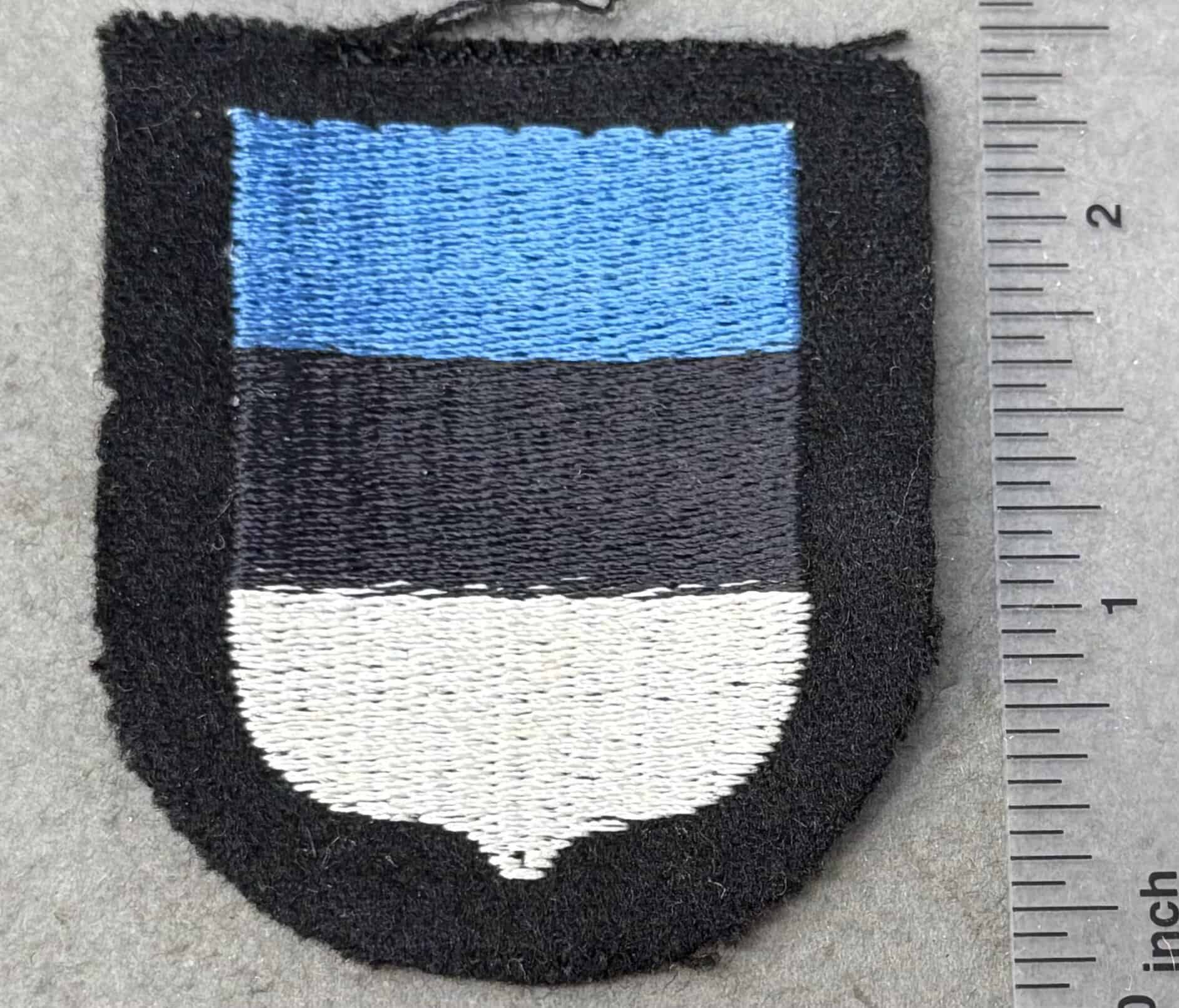 Rare WWII Estonian Waffen-SS Sleeve Shield – Museum COA