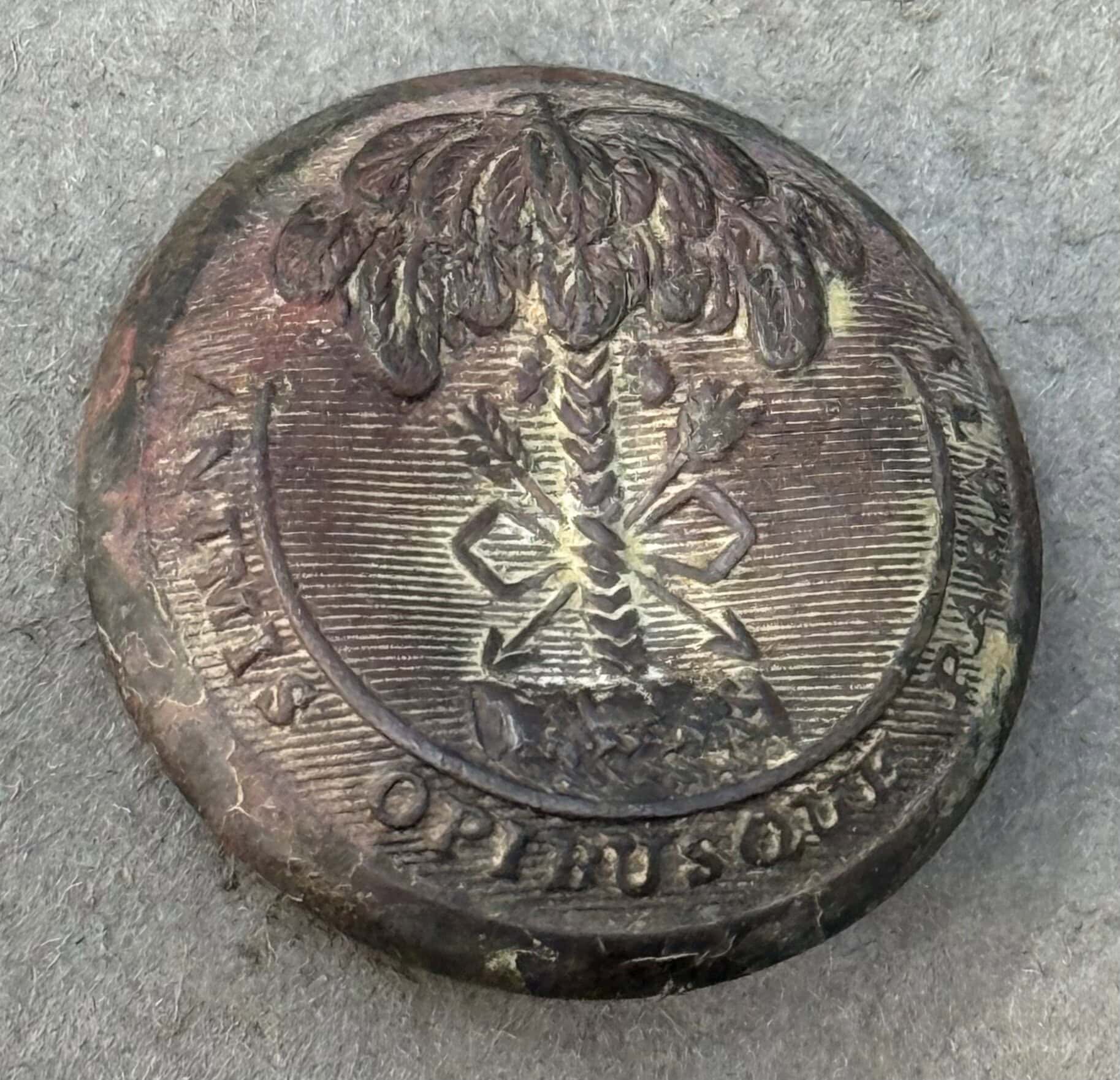 Manassas Battlefield-Dug Confederate SC Button - Certified