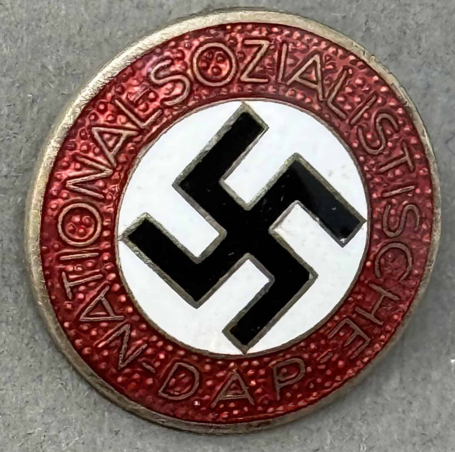 RZM-Marked NSDAP Enamel Badge — Gettysburg Museum COA