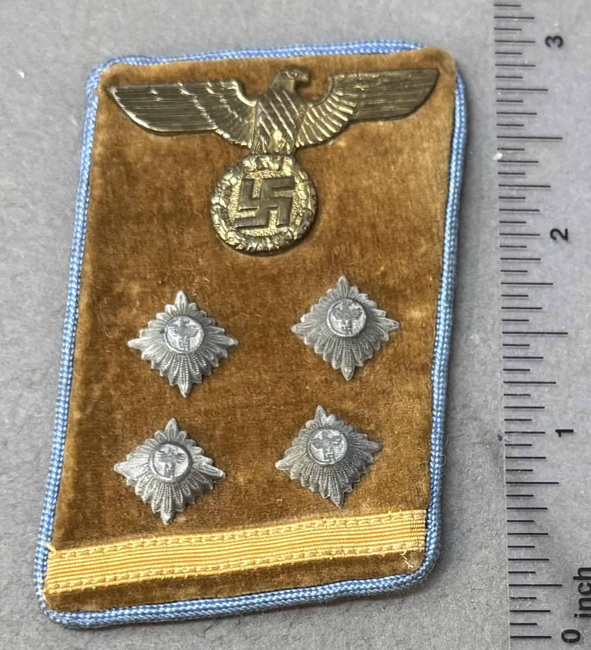 Original WWII NSDAP Ortsgruppe Leader Collar Tab – COA Rare