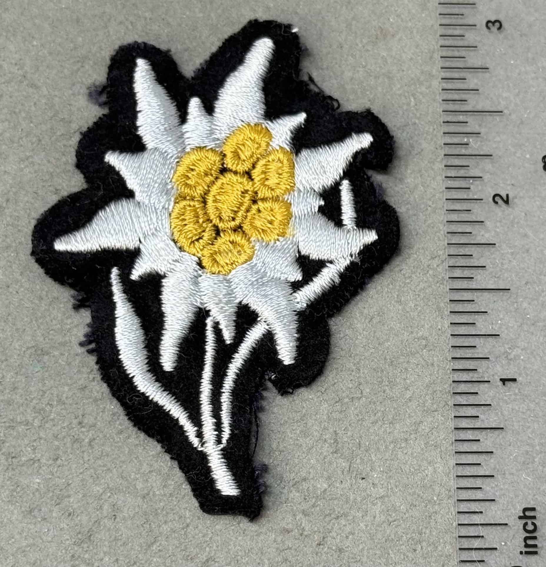 Rare WWII Waffen-SS Edelweiss Cap Insignia | Museum COA