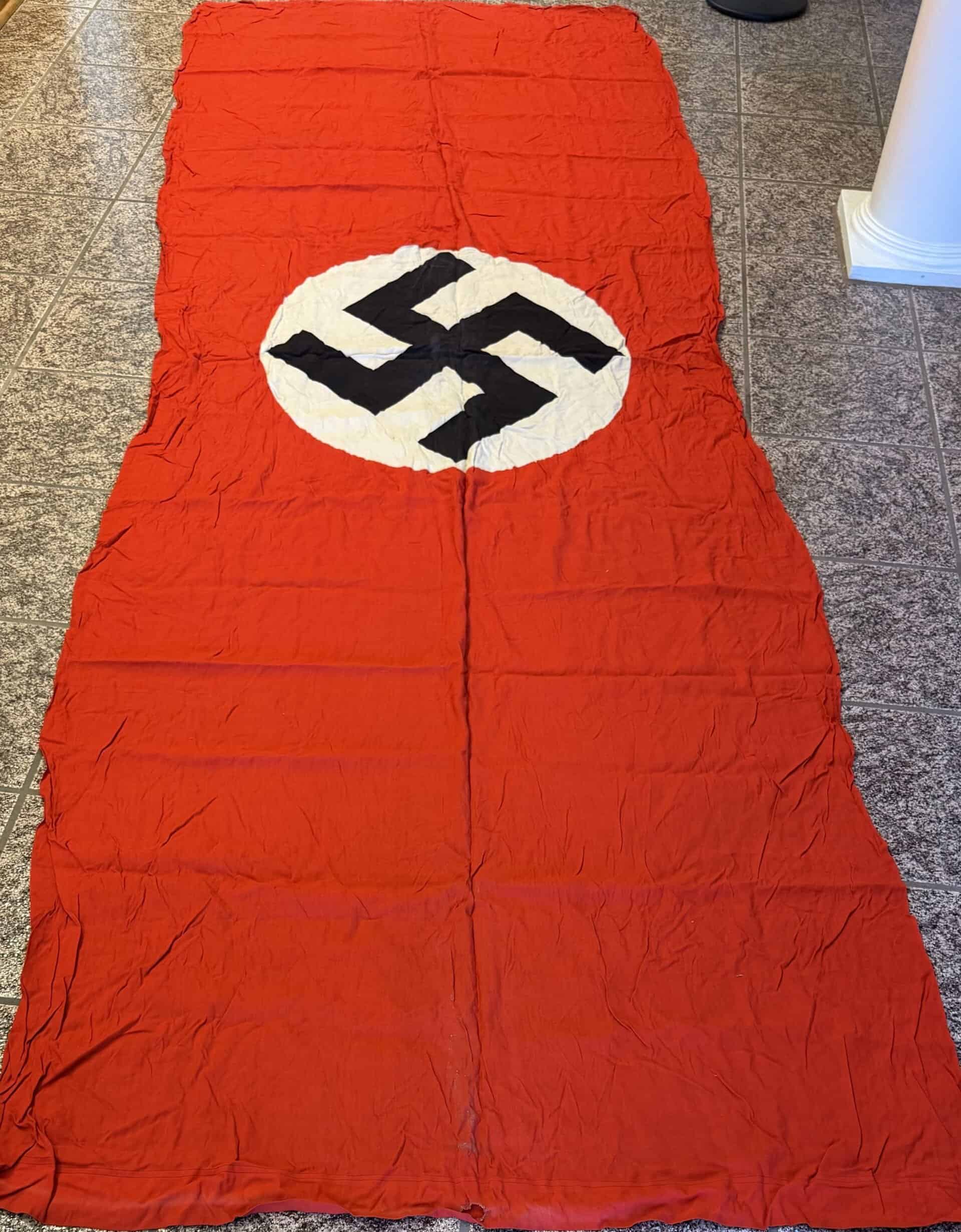 Rare Large WWII NSDAP Flag – Vet Bring-Back | Museum COA