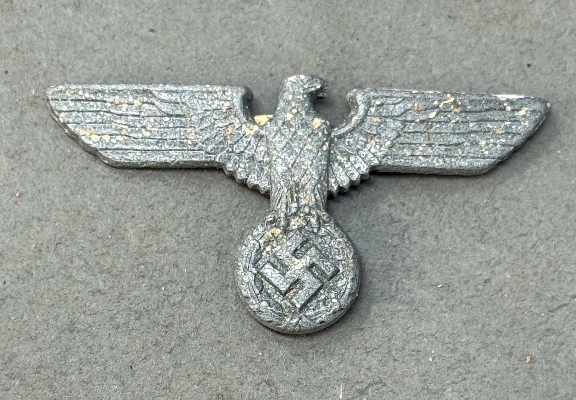 Original WWII 1939 NSDAP SA Cap Eagle - Vet Bringback COA