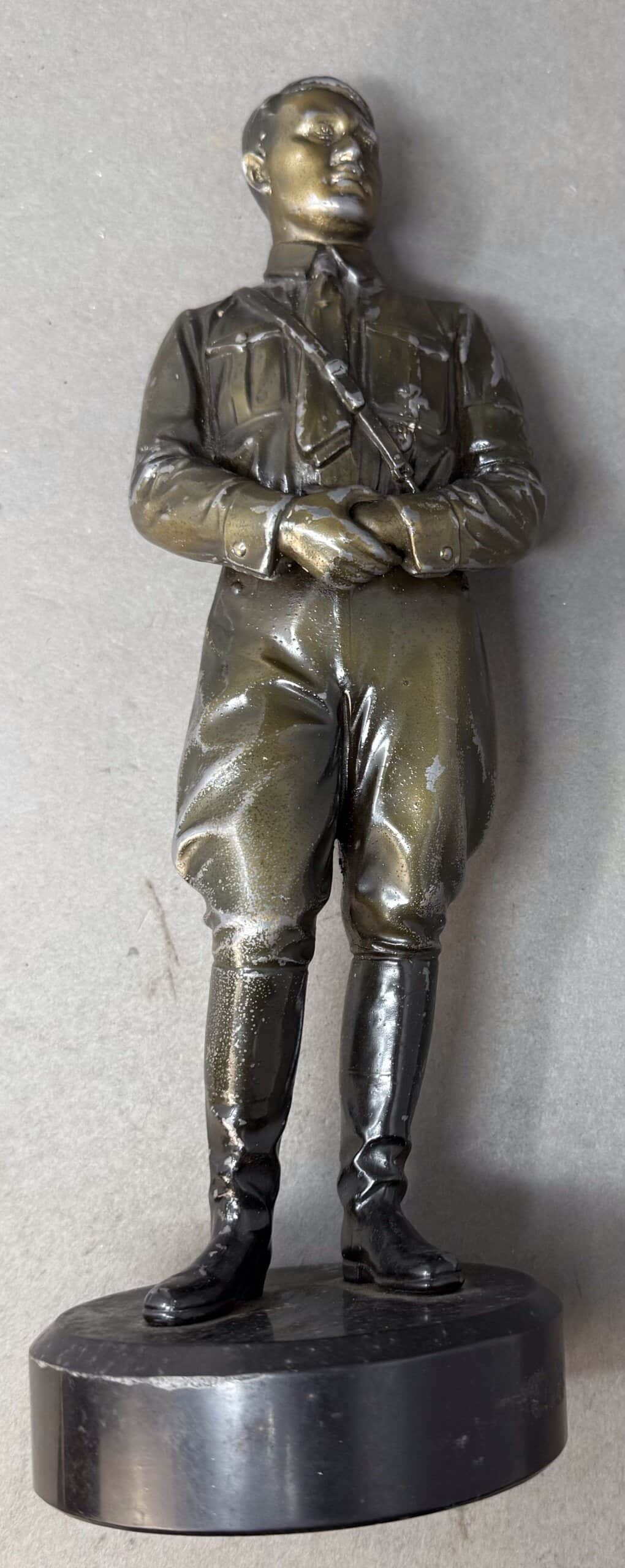 Original WWII Adolf Hitler Bust on Marble Base – Museum COA