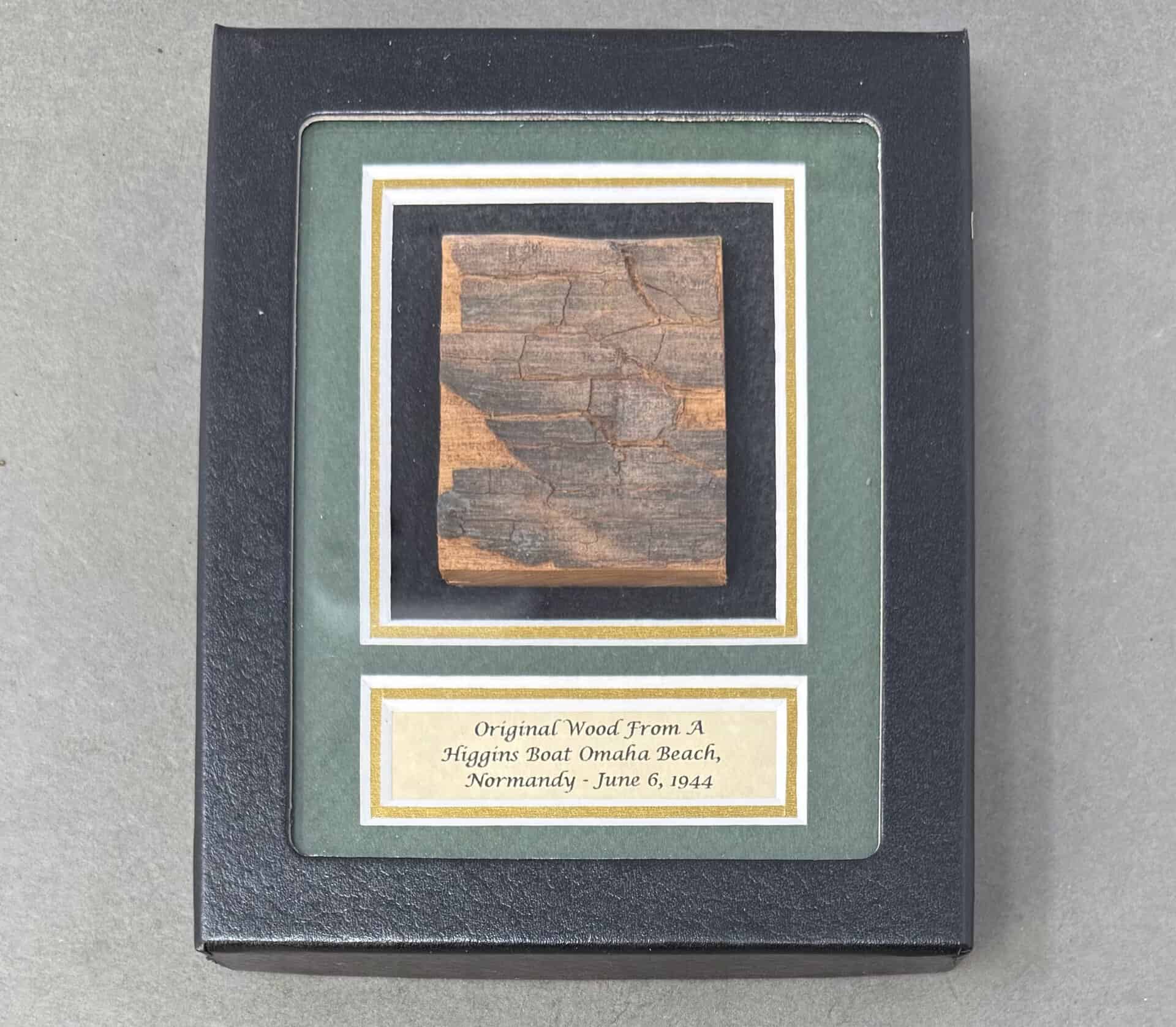 Original Rare D-Day Higgins Boat Wood Relic, Omaha Beach COA