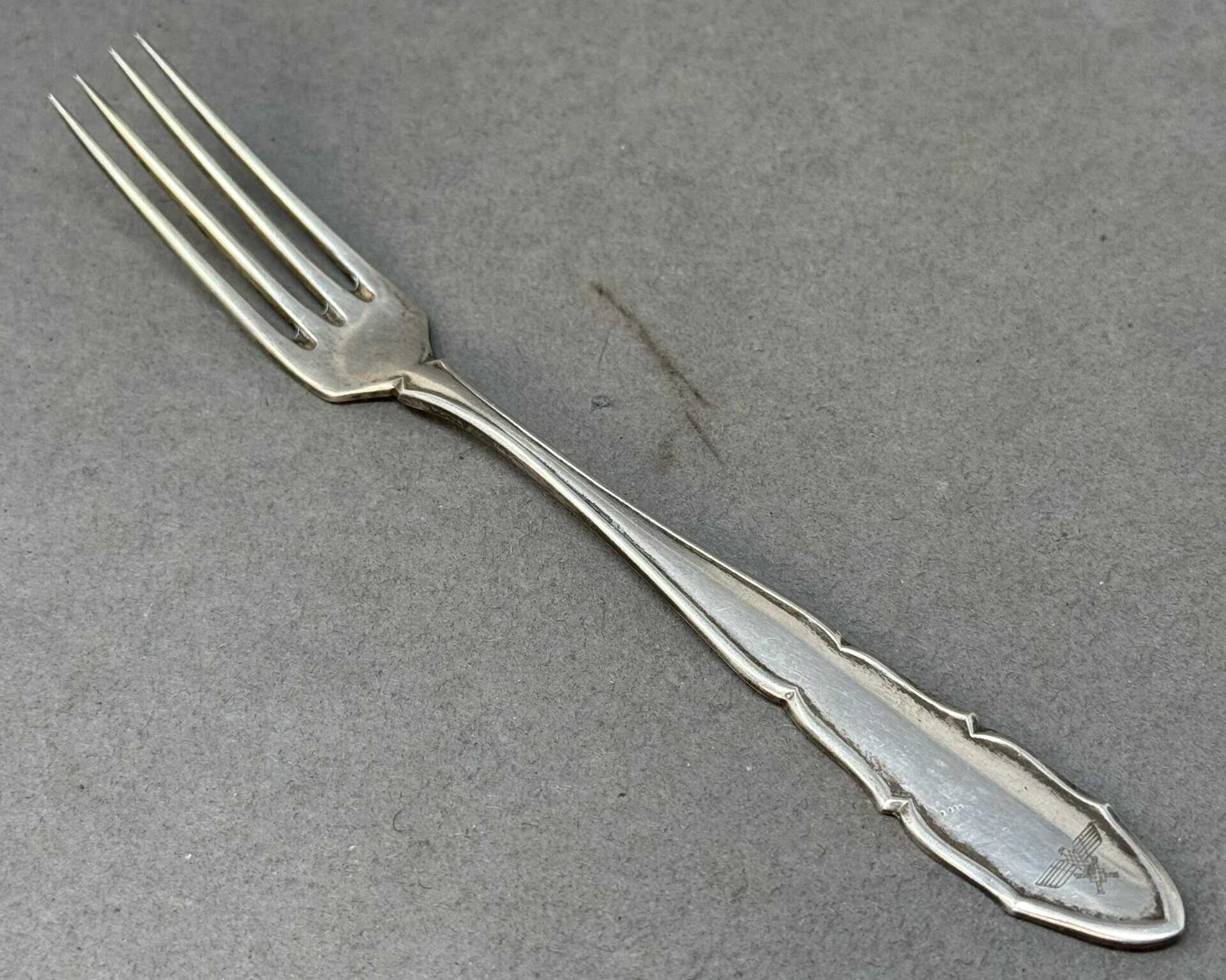 Herman Goering's Wedding Pattern Silver Fork—WW2 Trophy COA