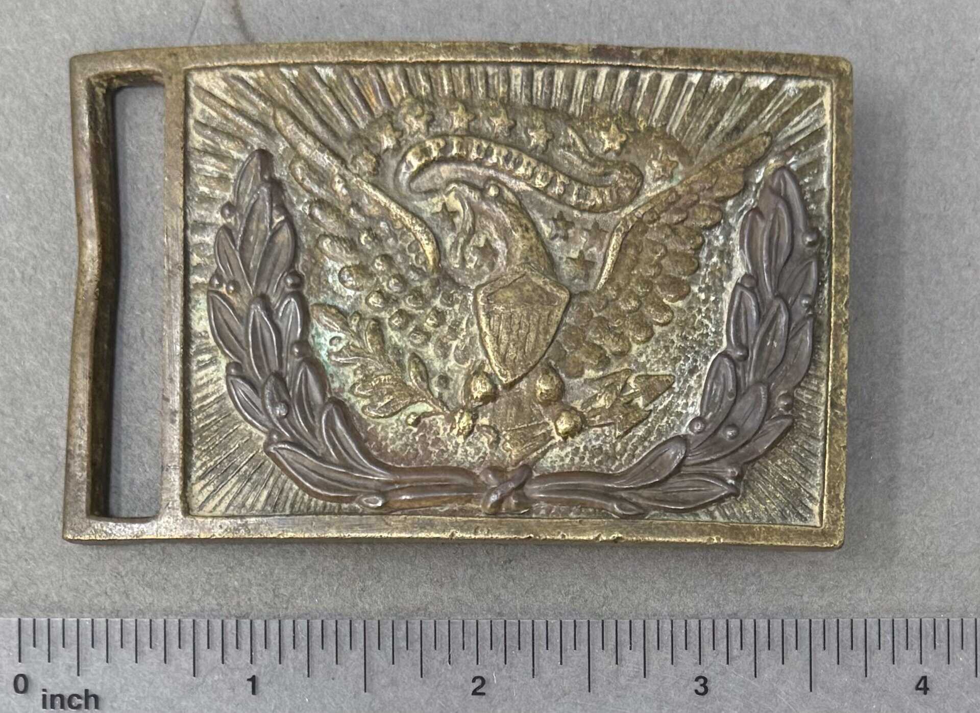 Gettysburg Museum COA Union NCO Eagle Sword Belt Plate $299
