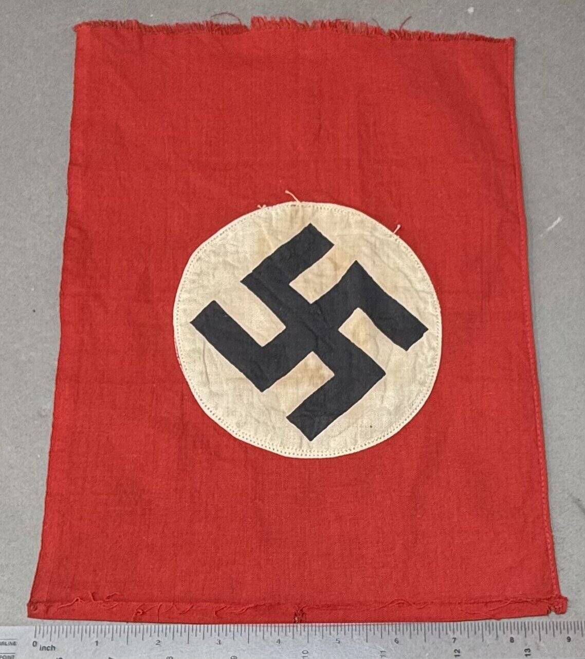 WWII German NSDAP Flag, Gettysburg Museum COA - Rare Size