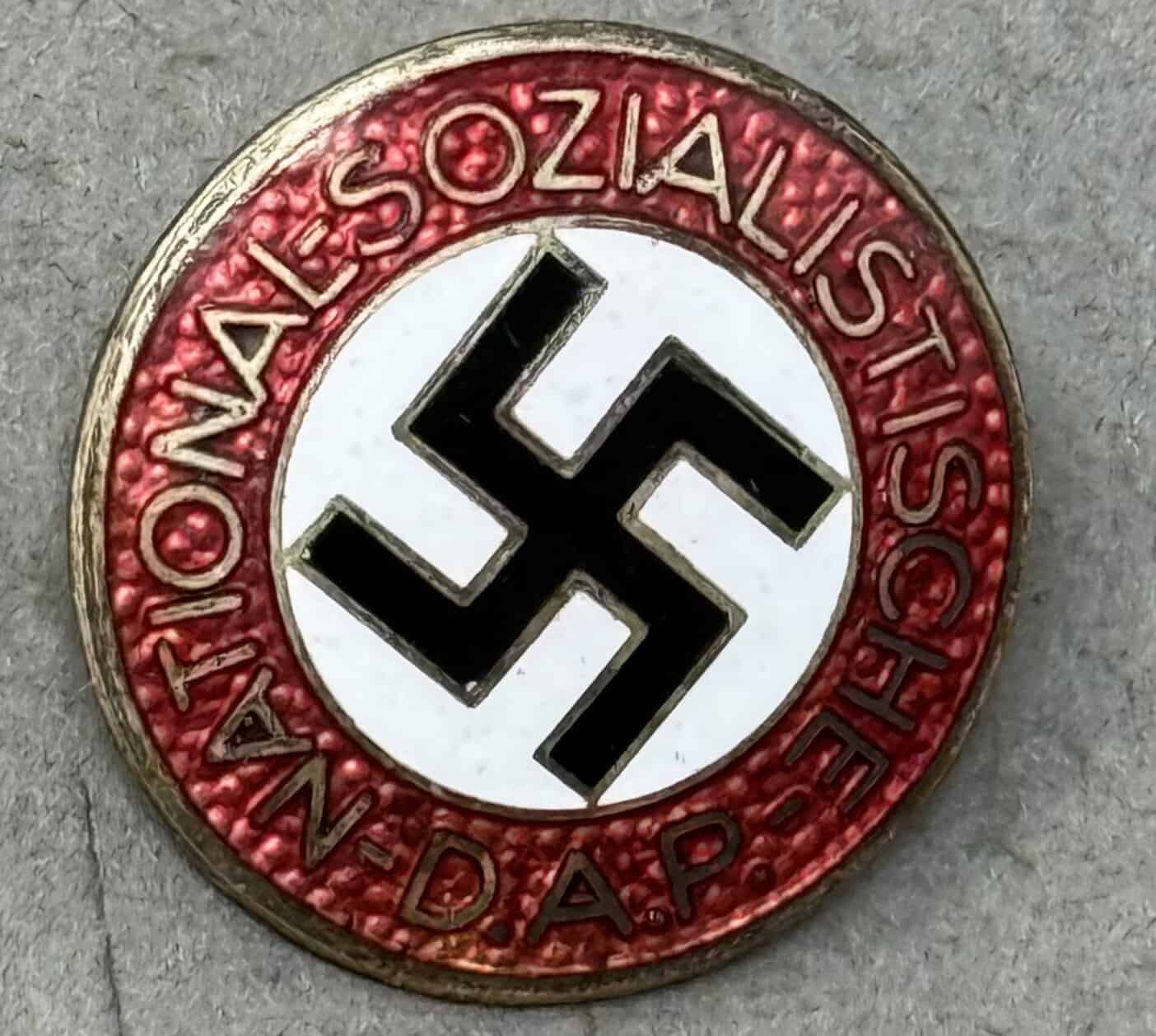 Original NSDAP Membership Badge – RZM, Gettysburg COA