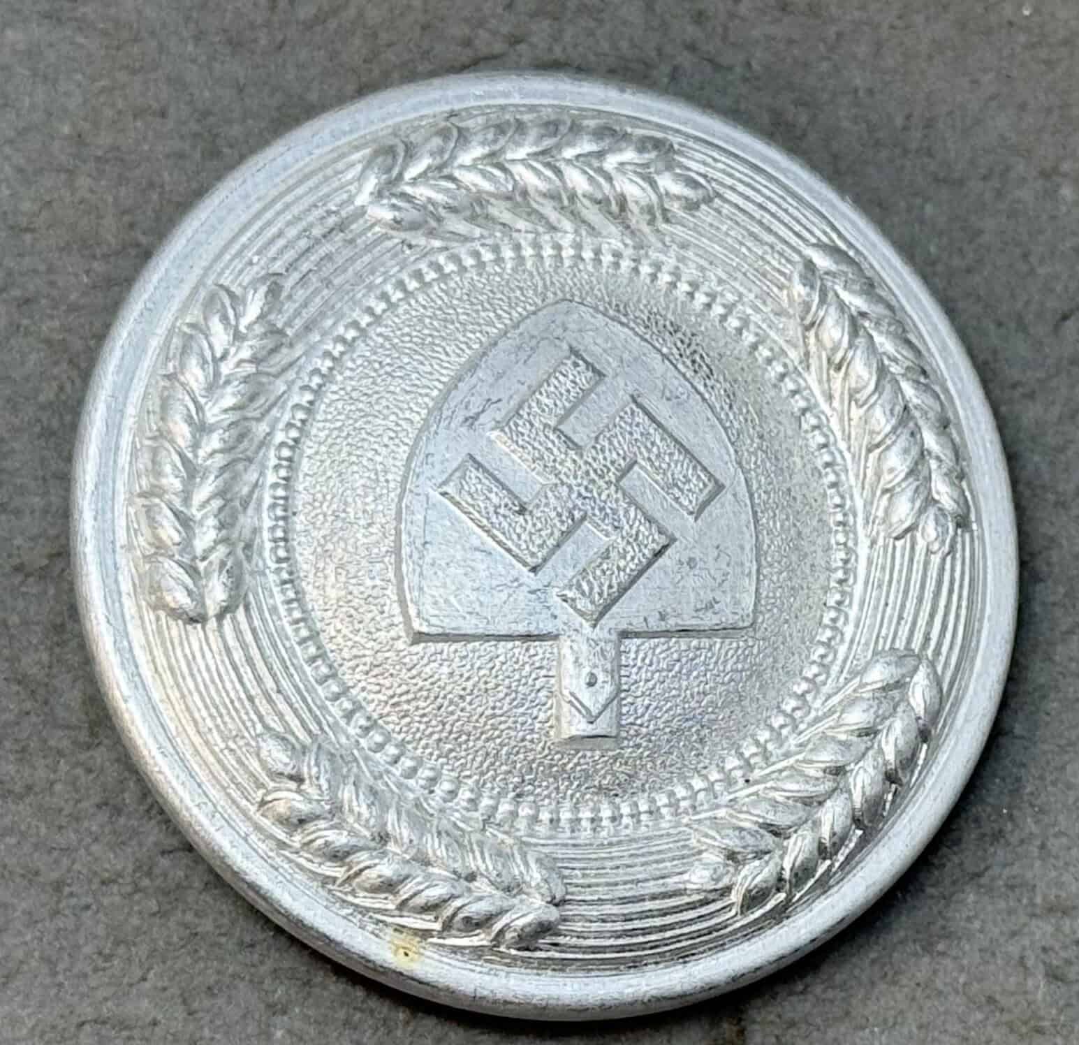Very Rare Original WWII German RAD Officer Belt Buckle COA
