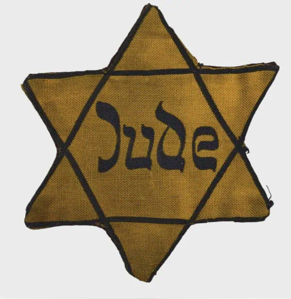 WWII Jude Star of David Badge – Gettysburg Museum COA