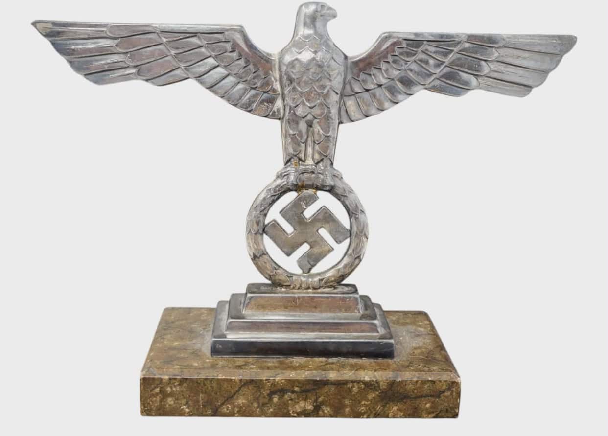 Rare Nazi Party Desk Eagle – Gettysburg Museum COA