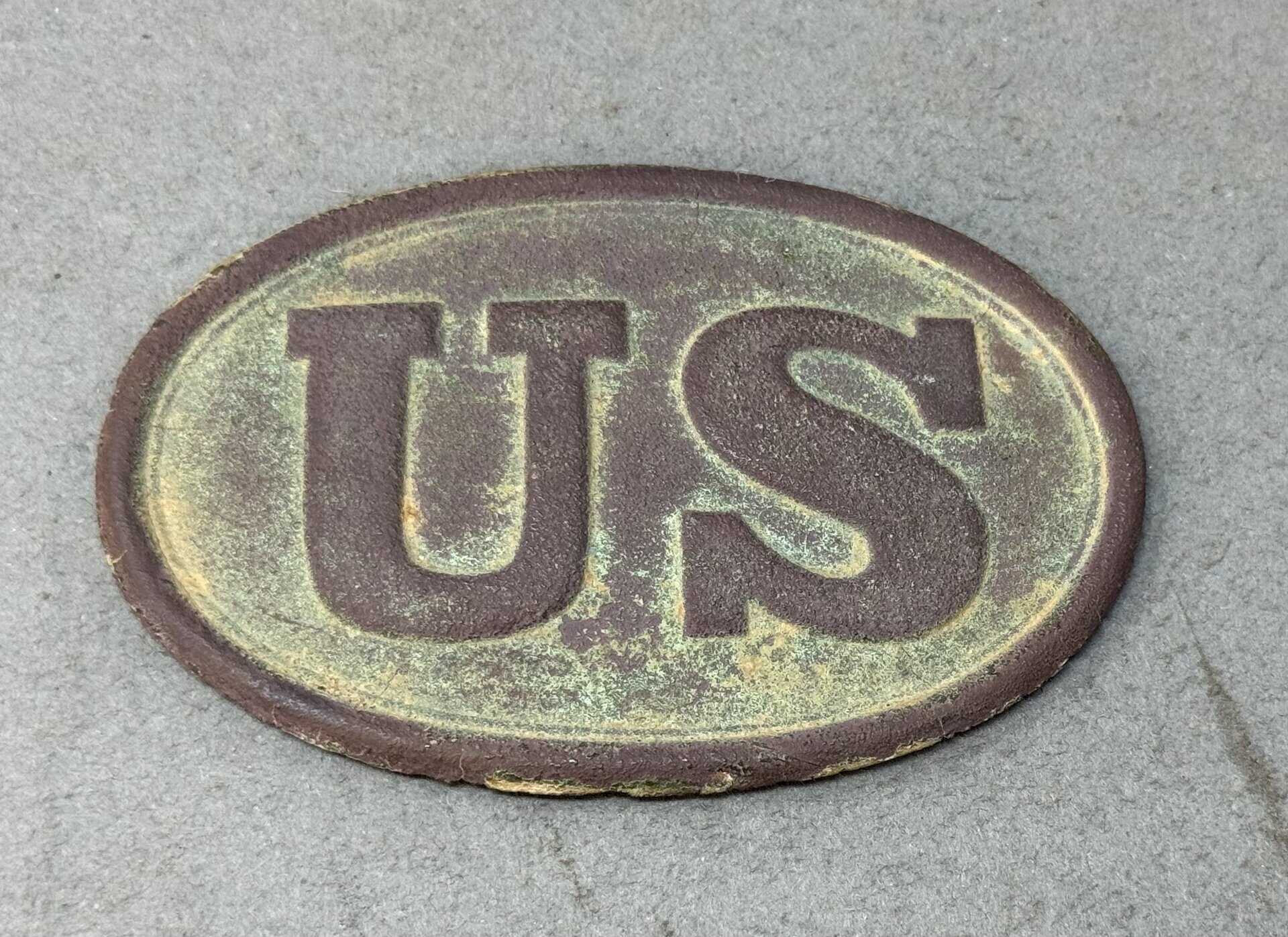 Rare Authentic Civil War U.S. Box Plate from Shiloh