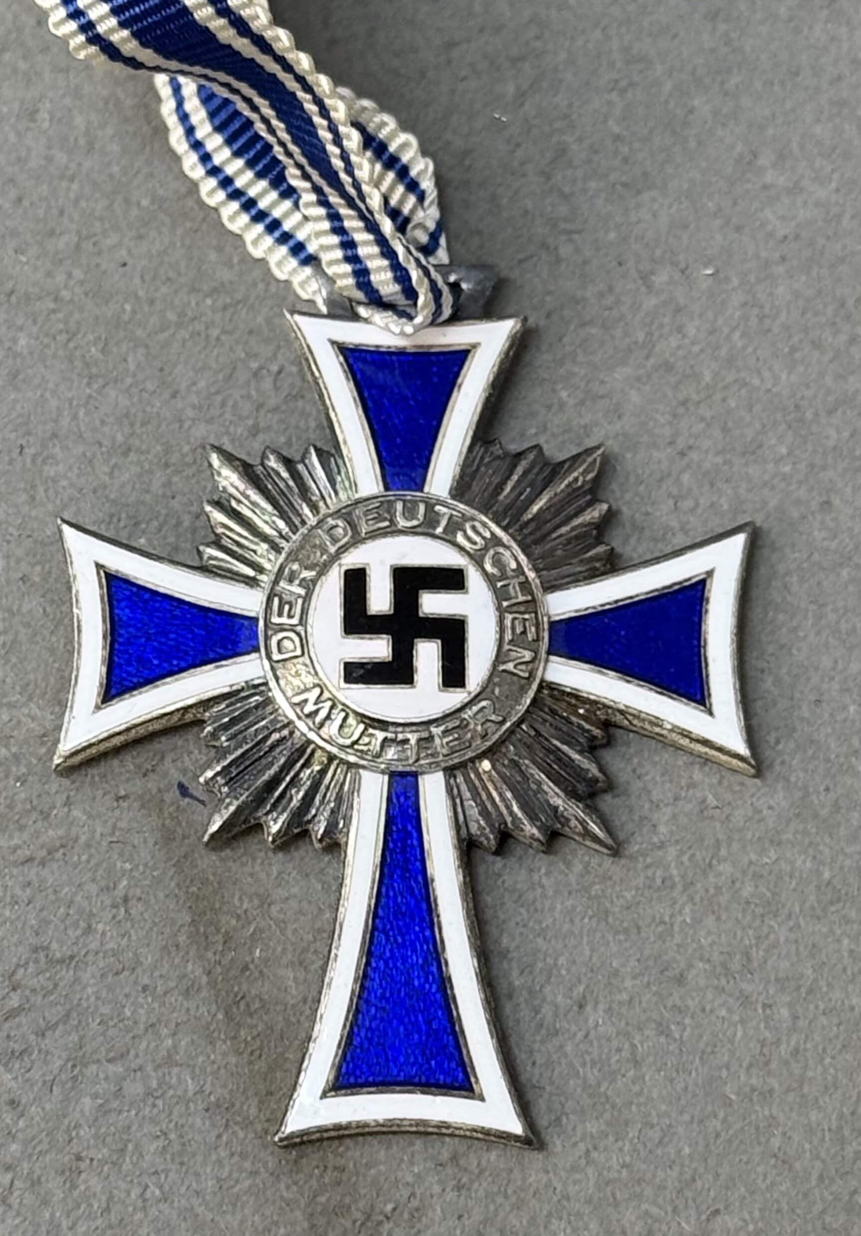 Rare WWII German Mother's Cross Silver - Gettysburg COA