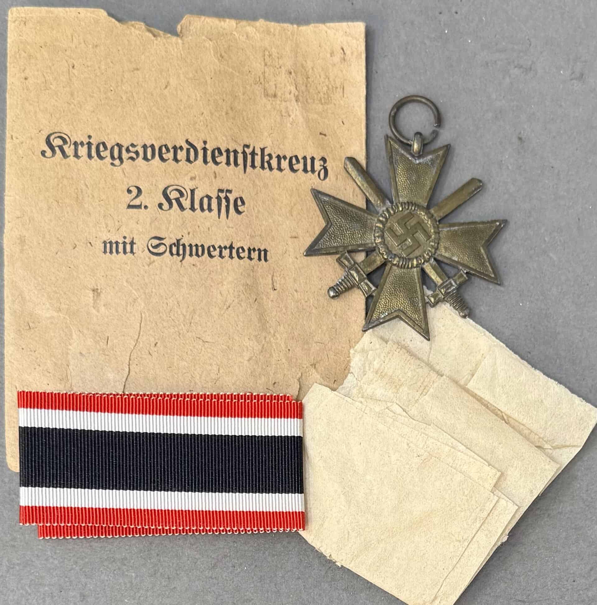 Original WWII German War Merit Cross 2nd Class Swords | COA