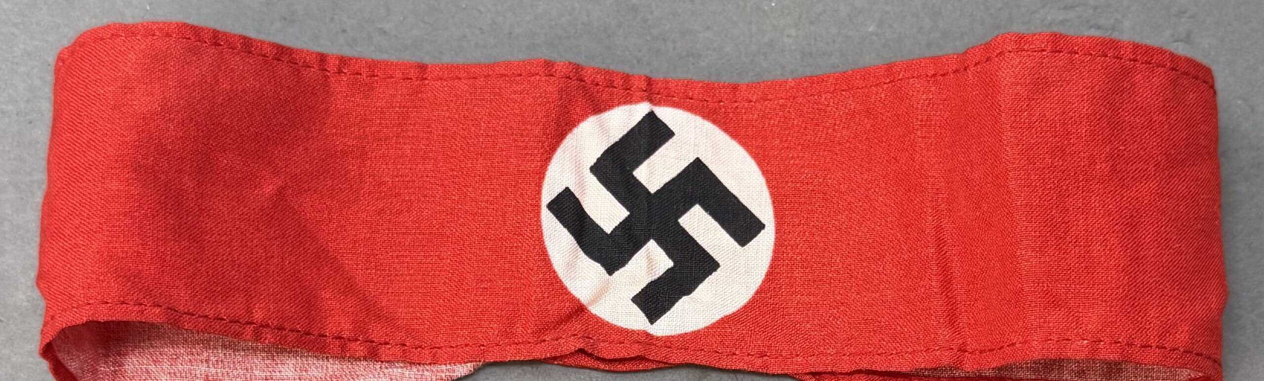 WWII German NSDAP Partei-Bereitschaft Armband Museum COA