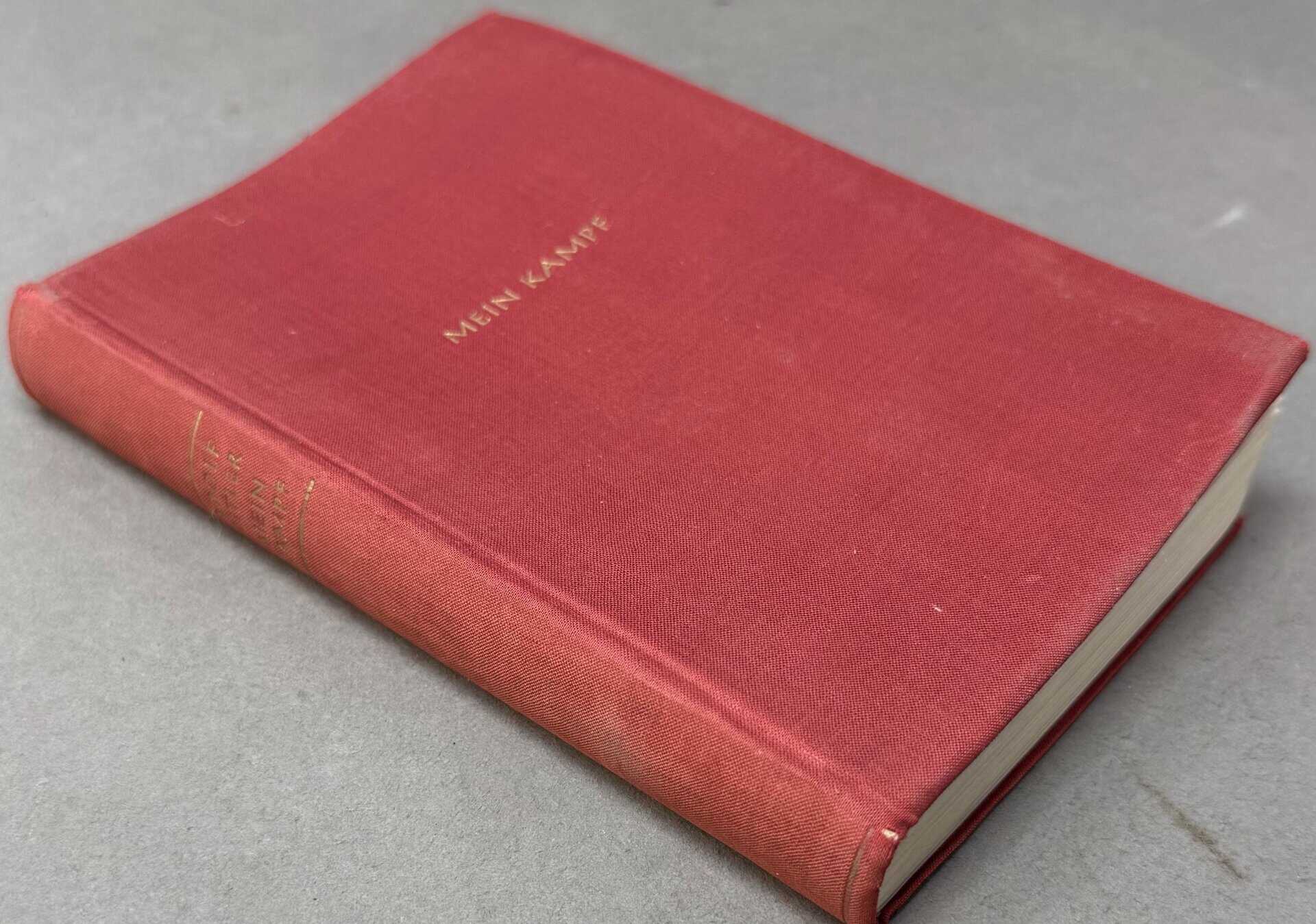 Rare WWII German Mein Kampf Book Red - Museum | Museum COA