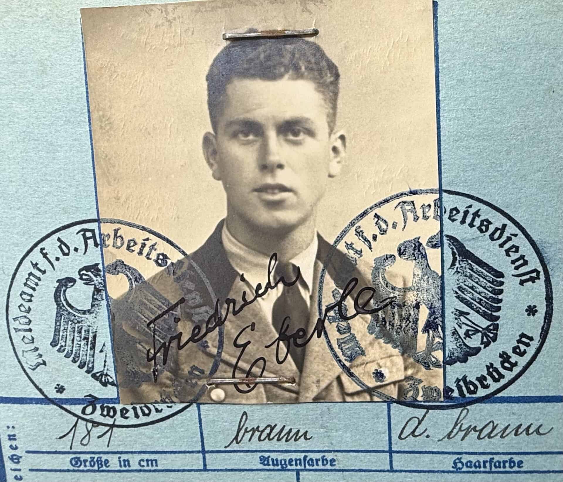 Original WWII NSDAP RAD ID – Gettysburg Museum Certified