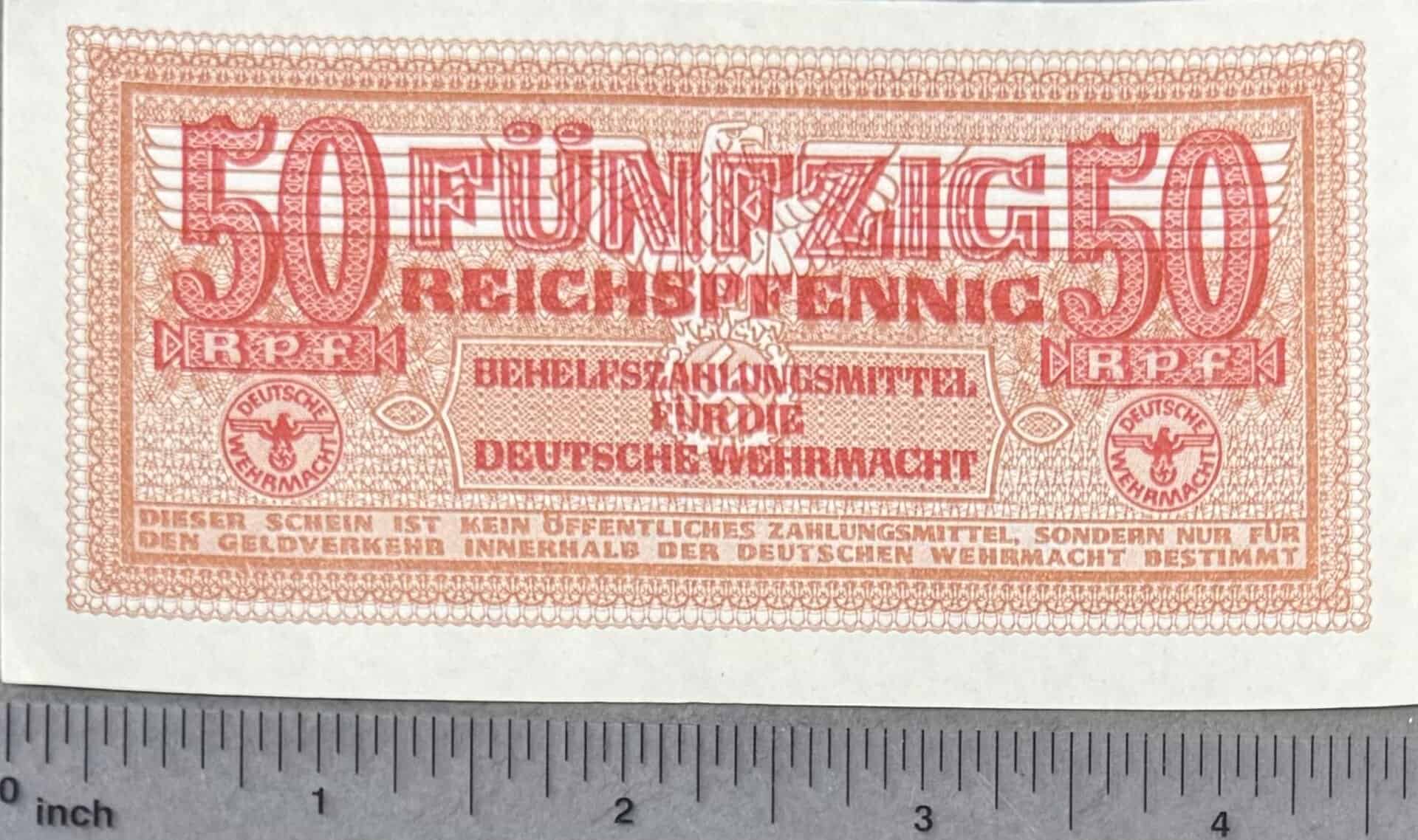 Own a WWII German Currency Note Third | Certified COA