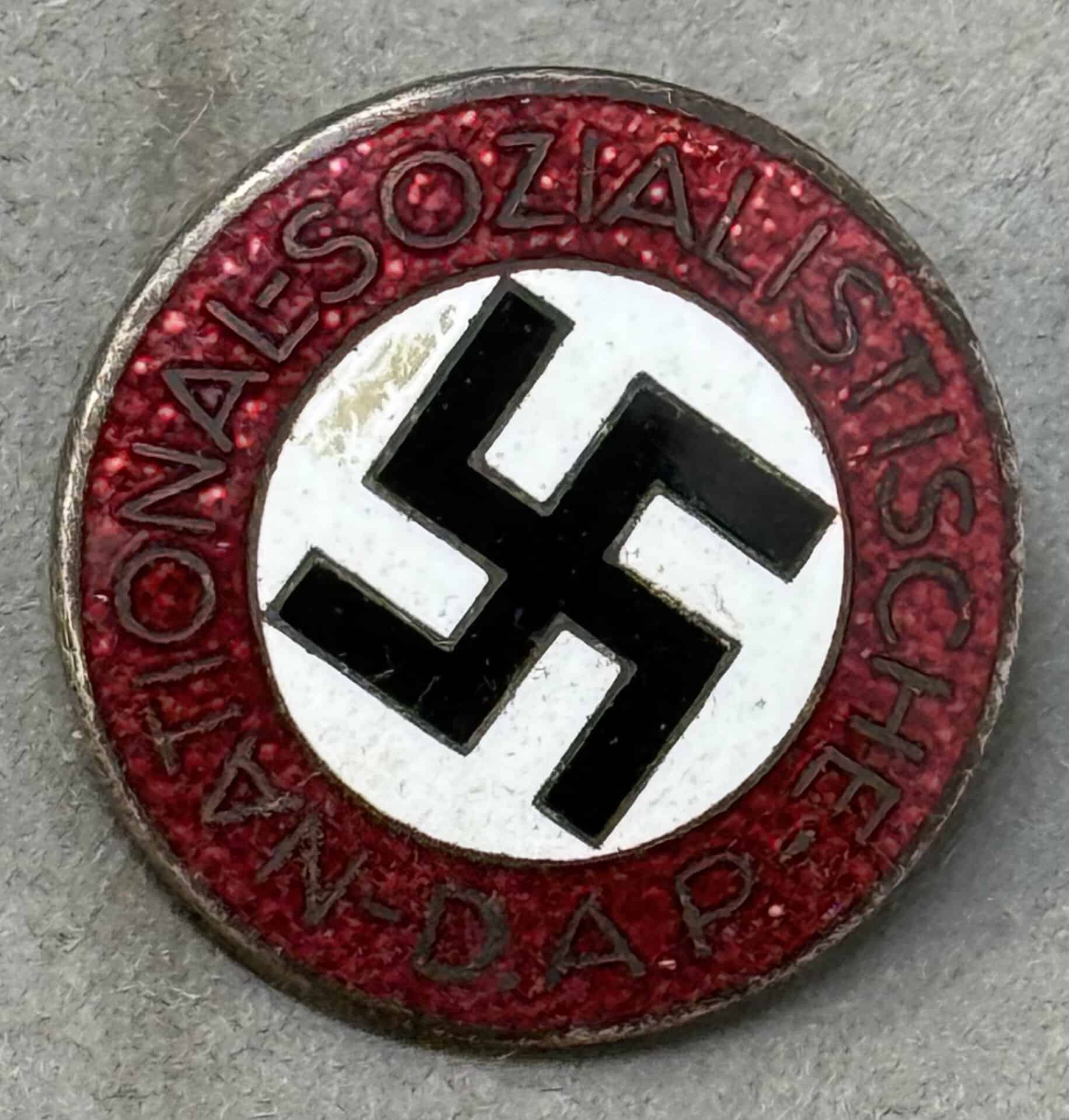 WWII German NSDAP Badge Nazi Party - Museum COA Artifact