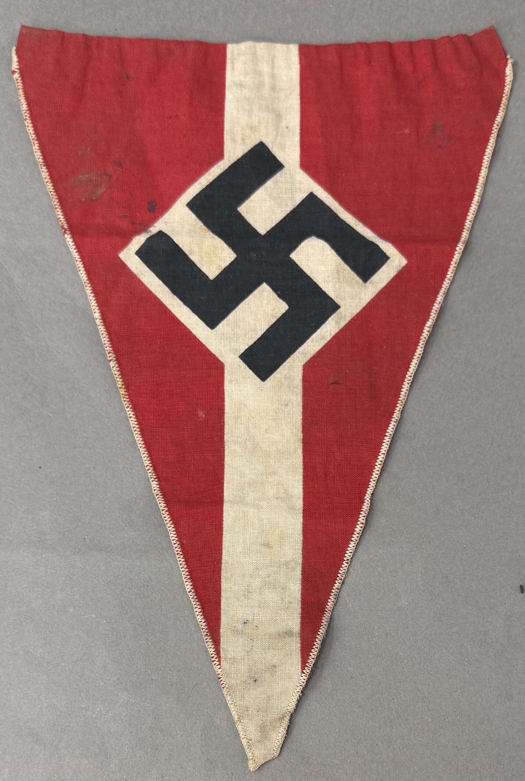 Rare WWII German Hitler Youth Pennant Flag | Museum COA
