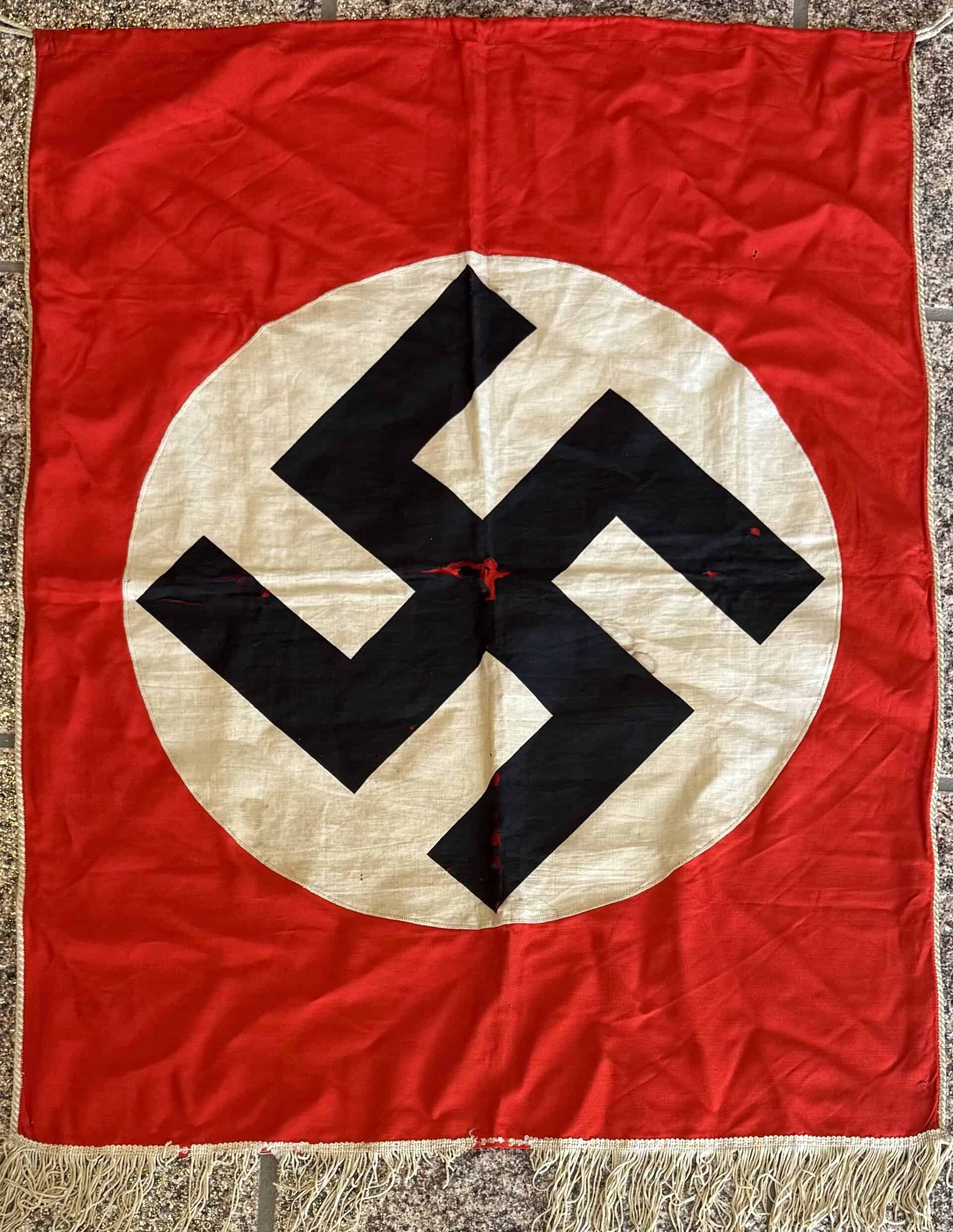 Authentic WWII German NSDAP Podium Flag - Gettysburg COA