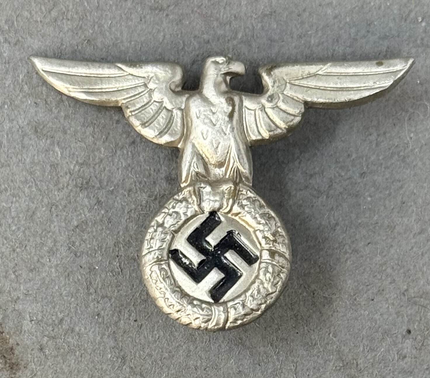 Original WWII German Cap Eagle Insignia - COA - Museum COA
